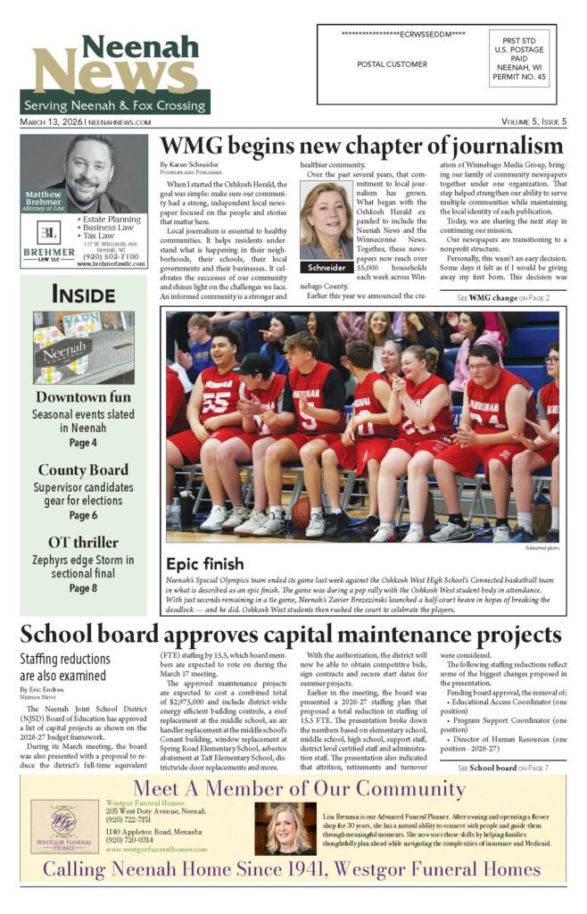 March 13, 2026 Neenah News - Neenah News